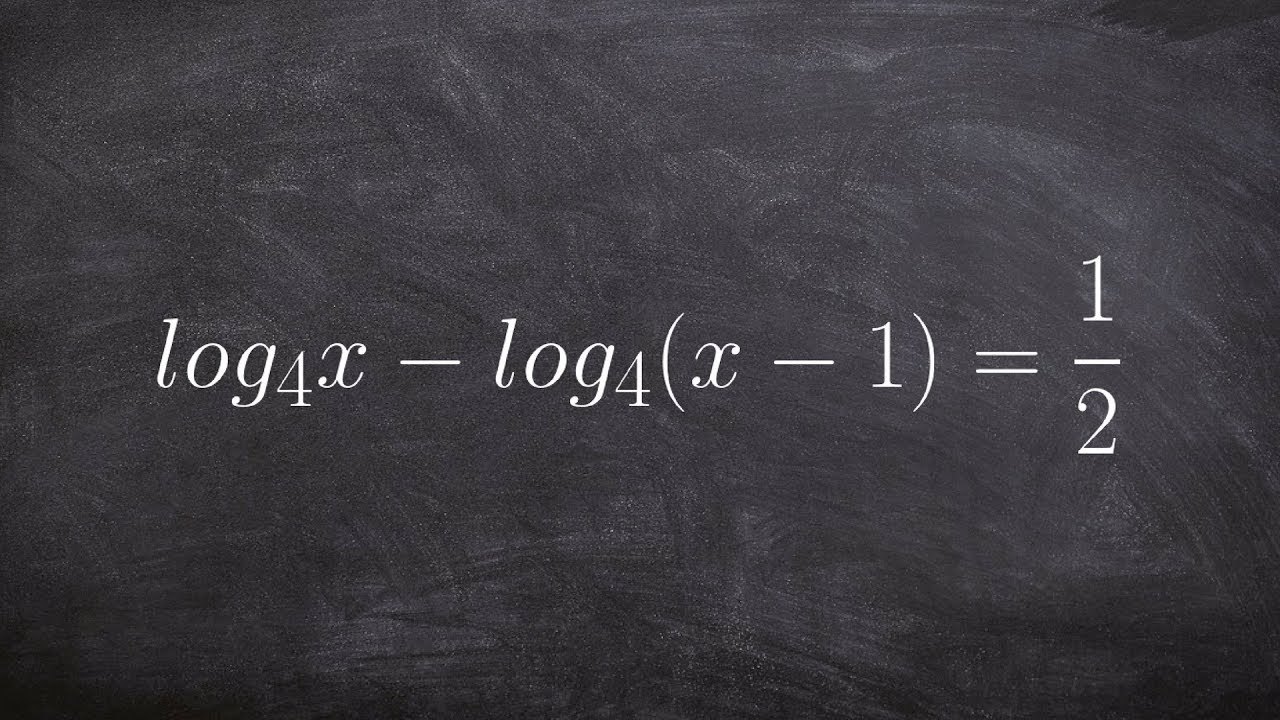 Solving A Logarithmic Equation With One Solution Maths